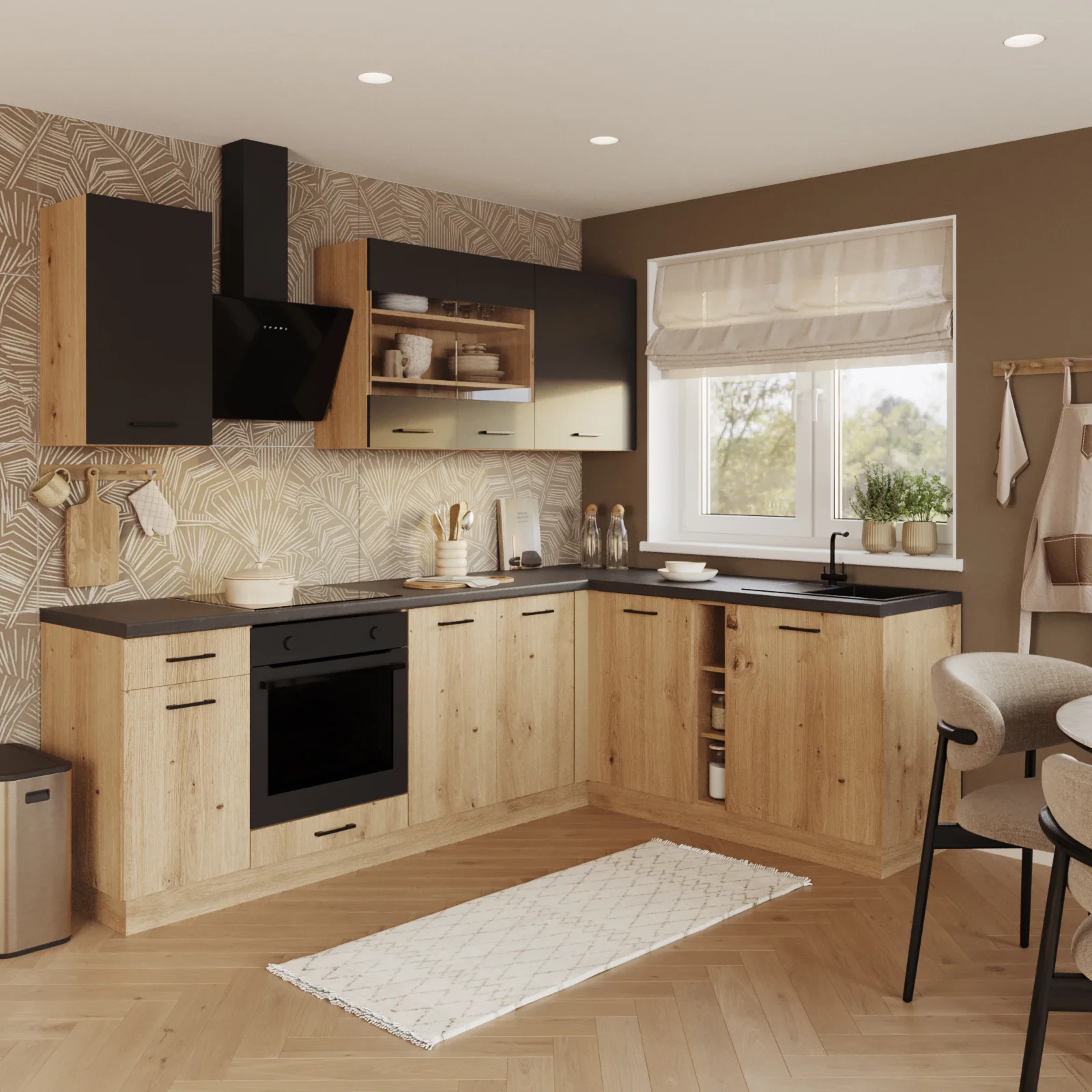 Cucina angolare rovere Flamme | in offerta su Garnero Arredamenti